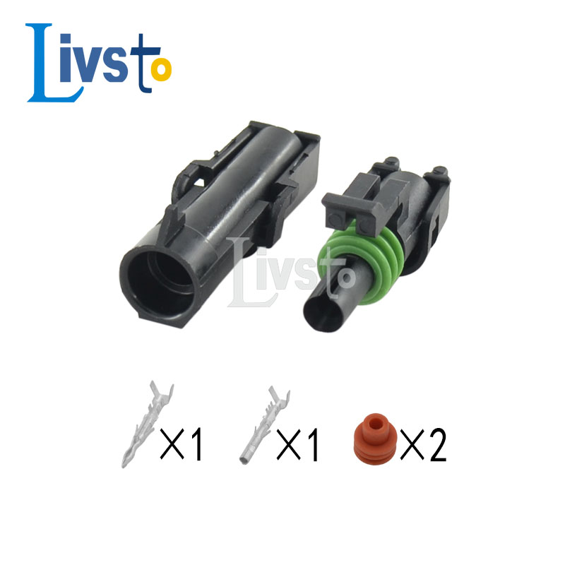 1 set 1 2 3 4 6 Pin Delphi Automobile Waterproof Car Connector Female ...