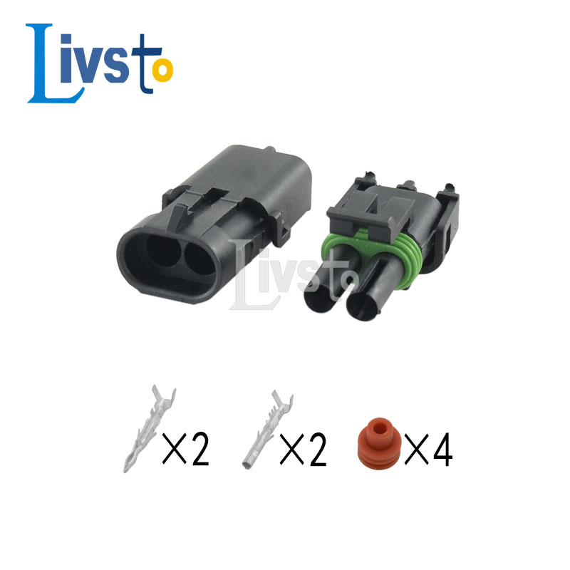 1 set 1 2 3 4 6 Pin Delphi Automobile Waterproof Car Connector Female ...