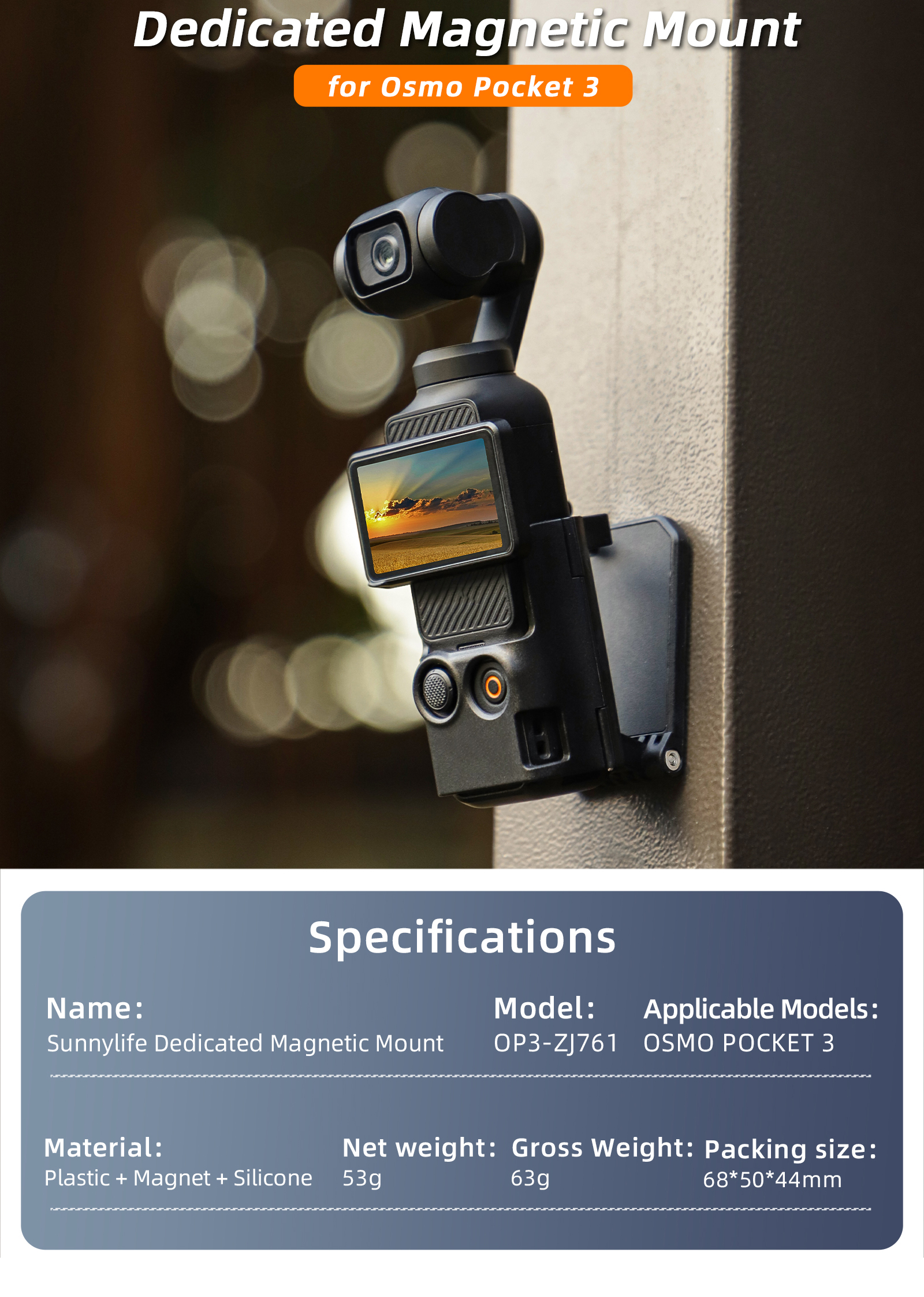 For DJI Pocket 3 Magnetic Stand Base Osmo Pocket 3 Magnetic Stand Base ...
