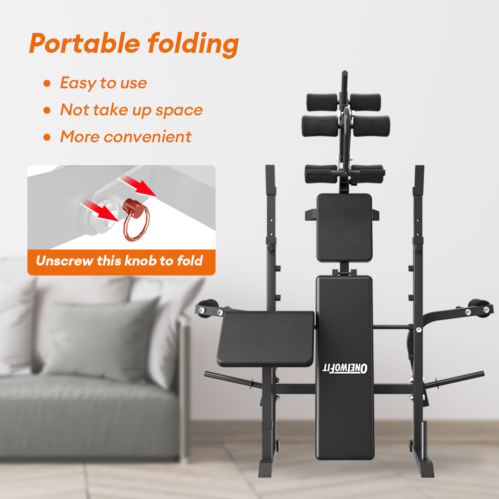 OneTwoFit Upgraded Weightlifting Chair Adjust Multi -level weight load ...