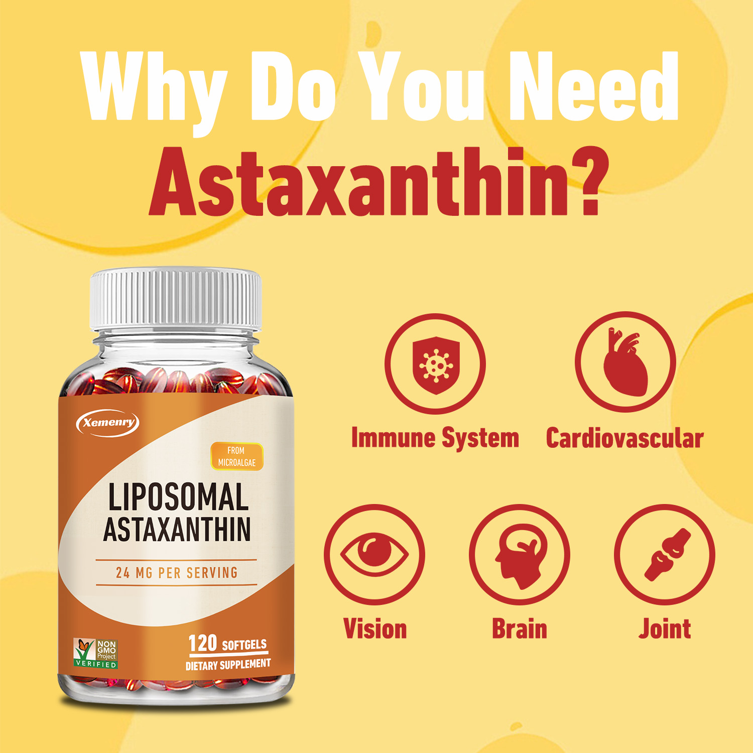 LIPOSOMAL ASTAXANTHIN - 24 mg per serving - Highly bioavailable - Cell ...