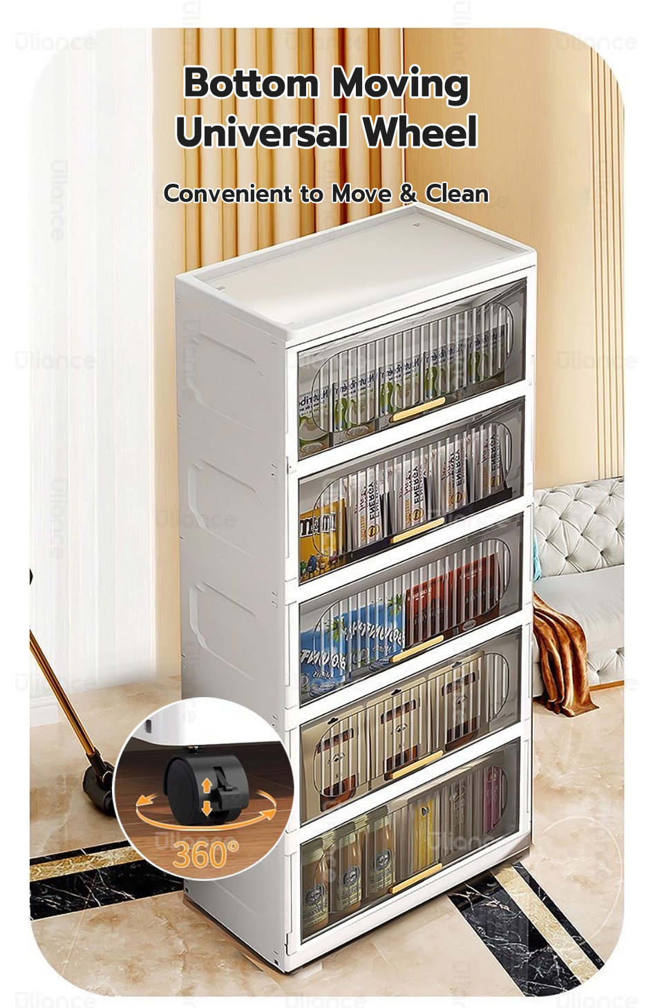 Uliance 32-70cm Durabox Cabinet Drawer Flip Top Storage Plastic ...