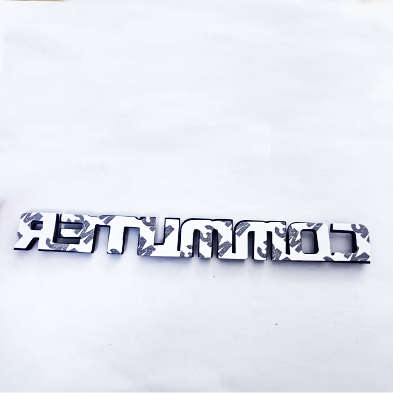 1 x ABS Black COMMUTER Letter Car Auto Emblem Badge Sticker Decal ...