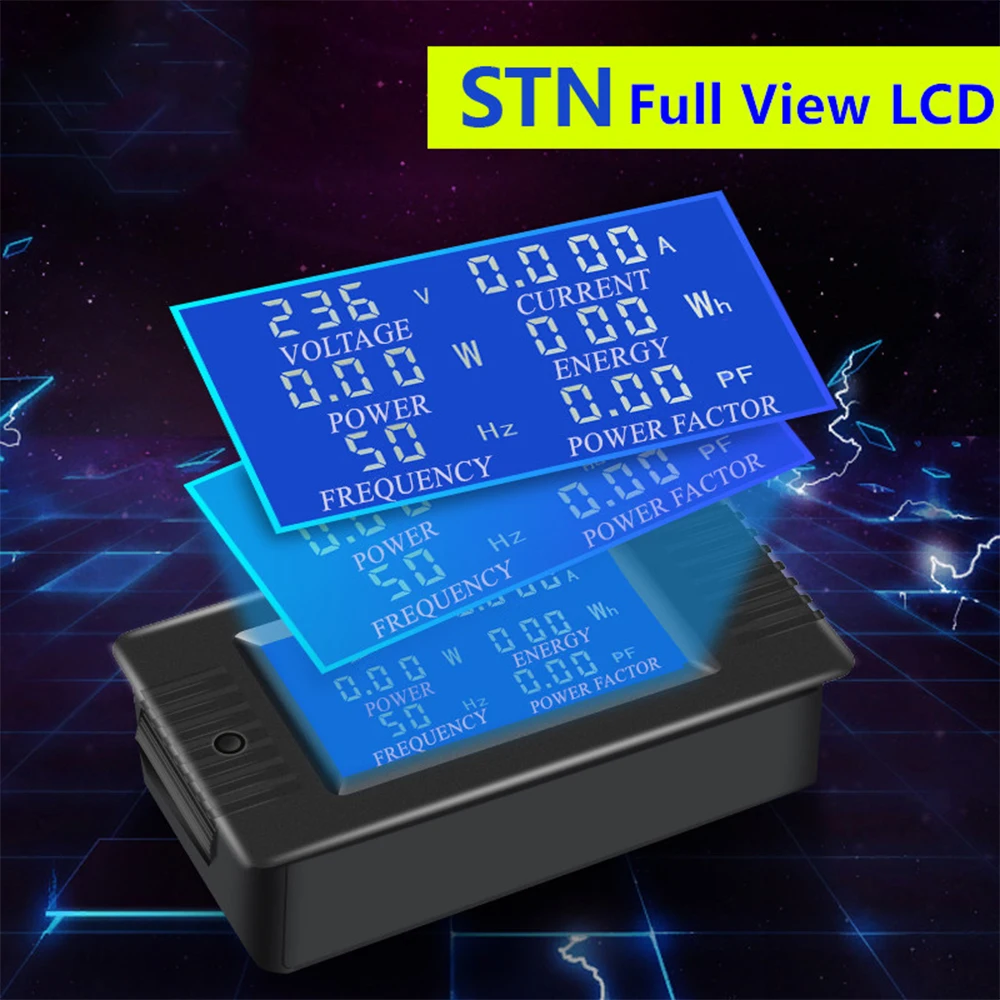 PZEM-020 PZEM-022 6in1 Digital AC 80~260V Power Energy Monitor Voltage ...