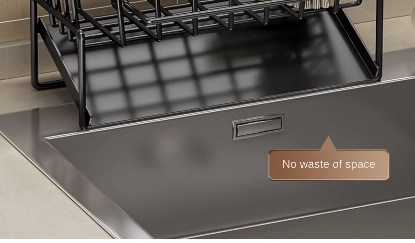 1pc Premium Kitchen Sink Organizer Rack - Effortless Punch-free Install ...