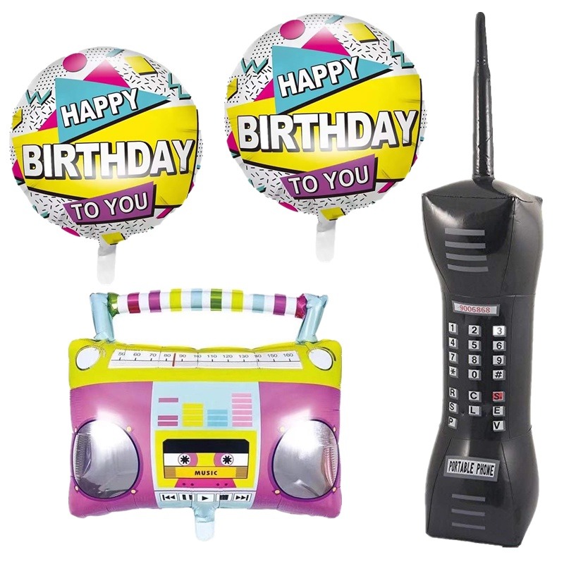 PVC Big Brother Cell Phone 4D Foil Balloon Inflatable Rock Radio Roller ...