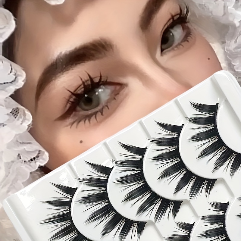 5 Pairs Of 3D False Eyelashes, C Volume, Comfortable, Mixed Style ...