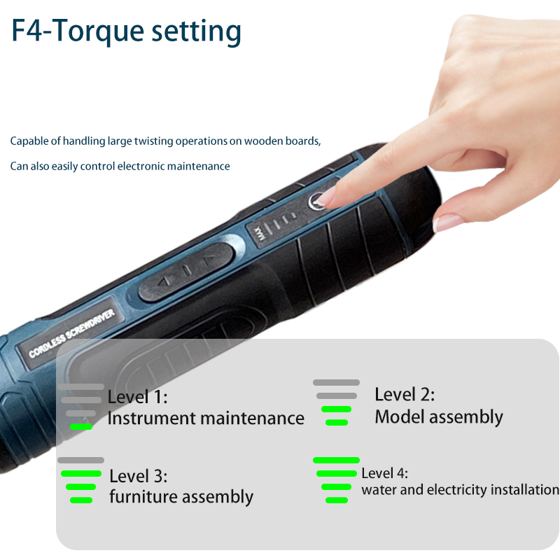 Torque Adjustment Straight Handle 3.6V Electric Screwdriver Small Multi ...