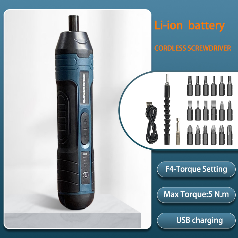 Torque Adjustment Straight Handle 3.6V Electric Screwdriver Small Multi ...