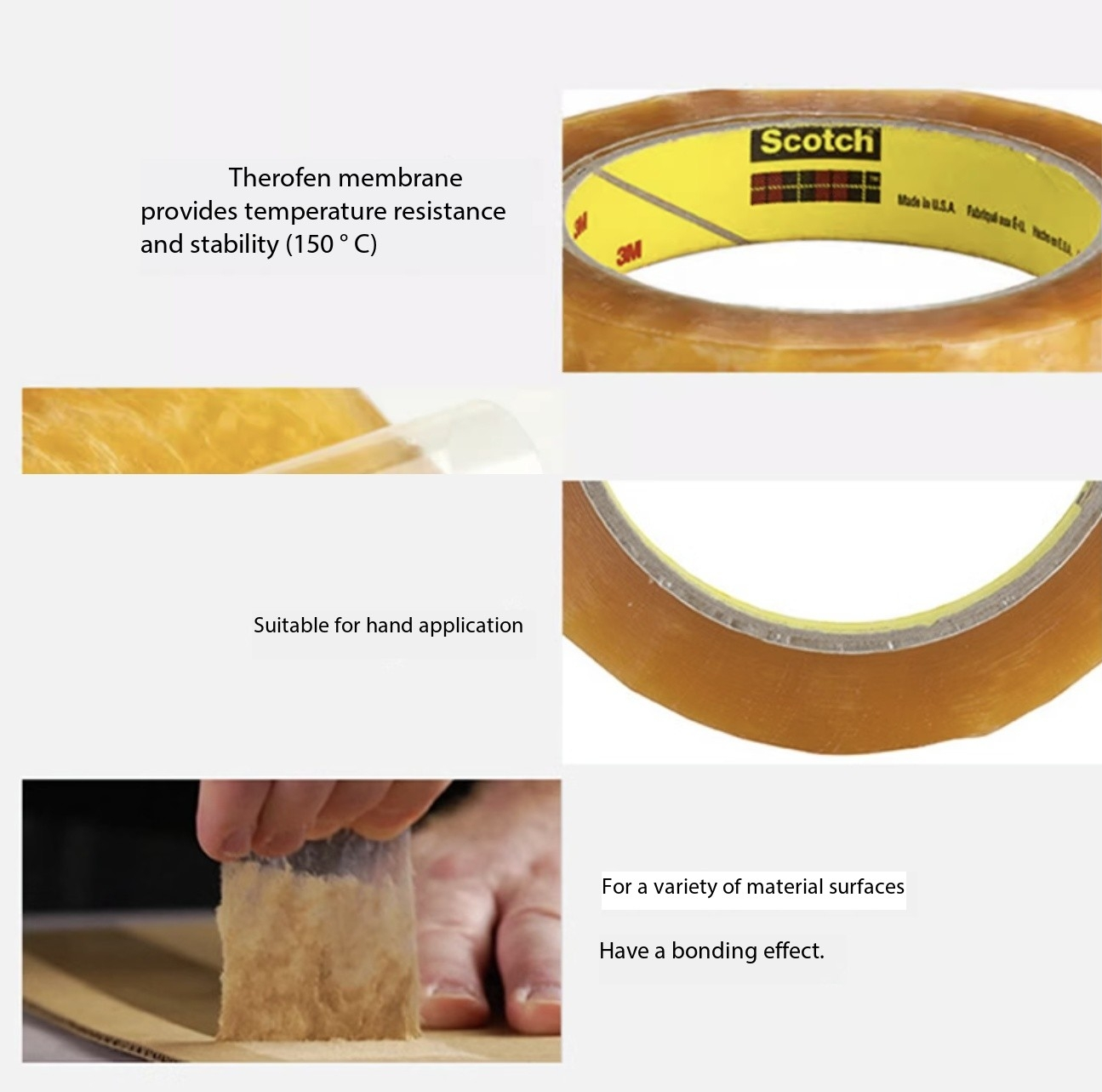 3M Test tape 3M 681 Scotch Tape Light Duty Packaging Tape, Clear Light ...