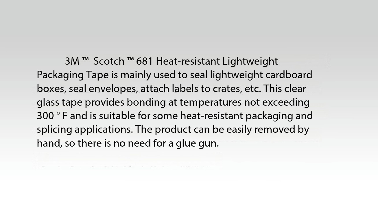 3M Test tape 3M 681 Scotch Tape Light Duty Packaging Tape, Clear Light ...