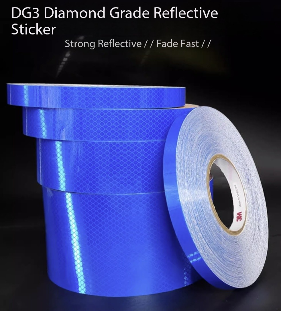 3M Reflective Sticker Tape 3M 4095 Blue Diamond-Grade Reflective ...