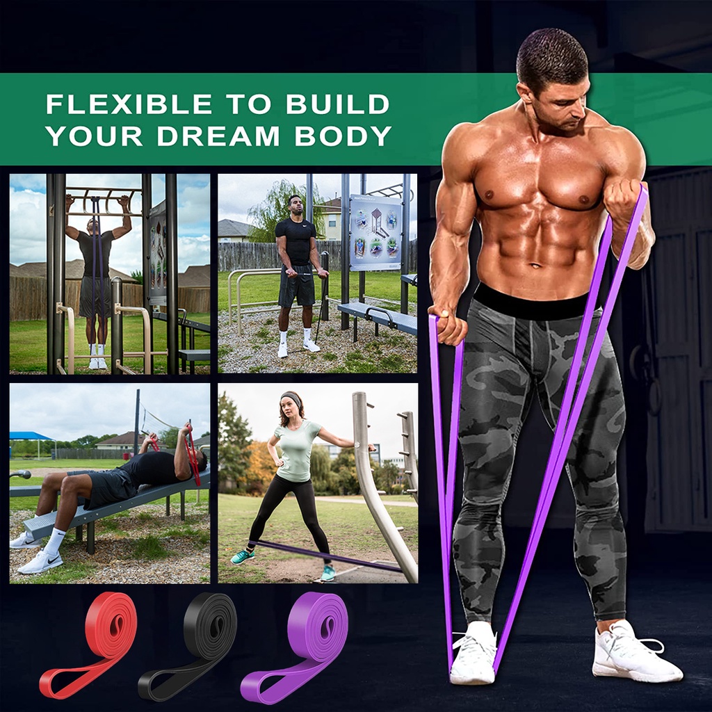 Pull-Up Assist Belt Set - Resistance Training Elastic Rope for Indoor ...