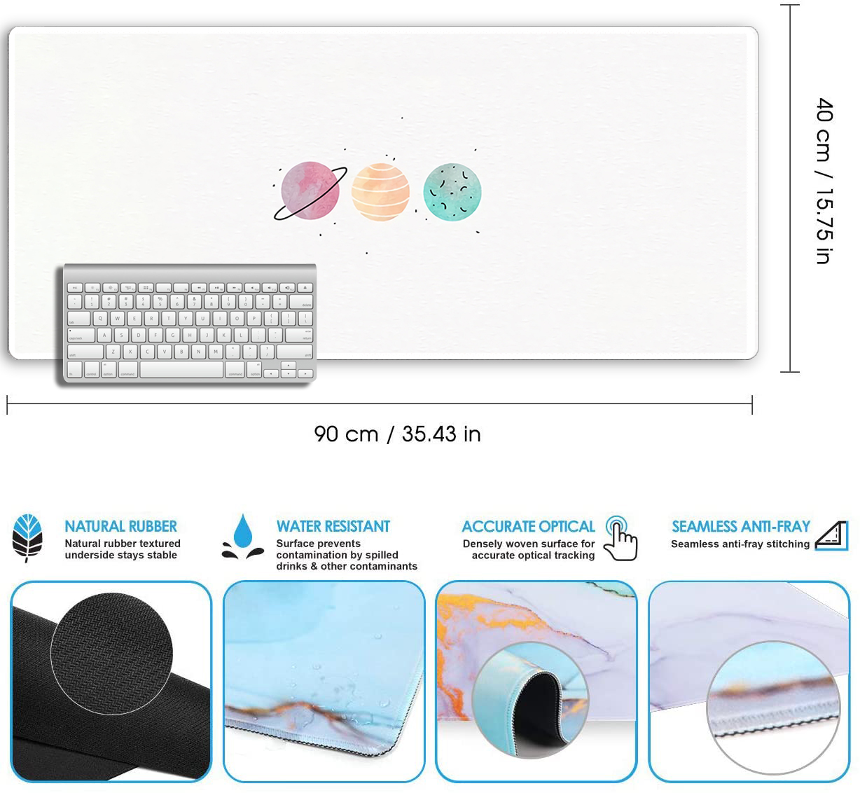 Cosmic Planet Mouse Pad Gaming XL Home New HD Mousepad XXL keyboard pad ...