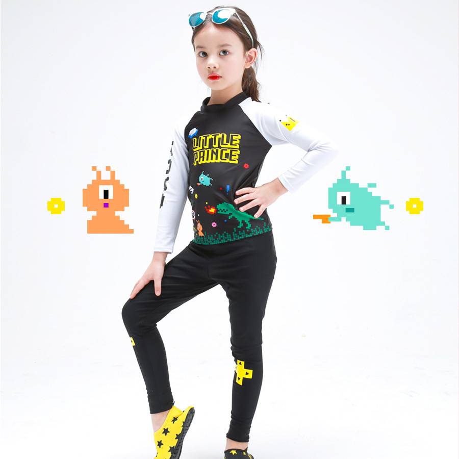 2-11 Years Old Girls Swimwear One Piece Mermaid Rashguard Dry Fit ...