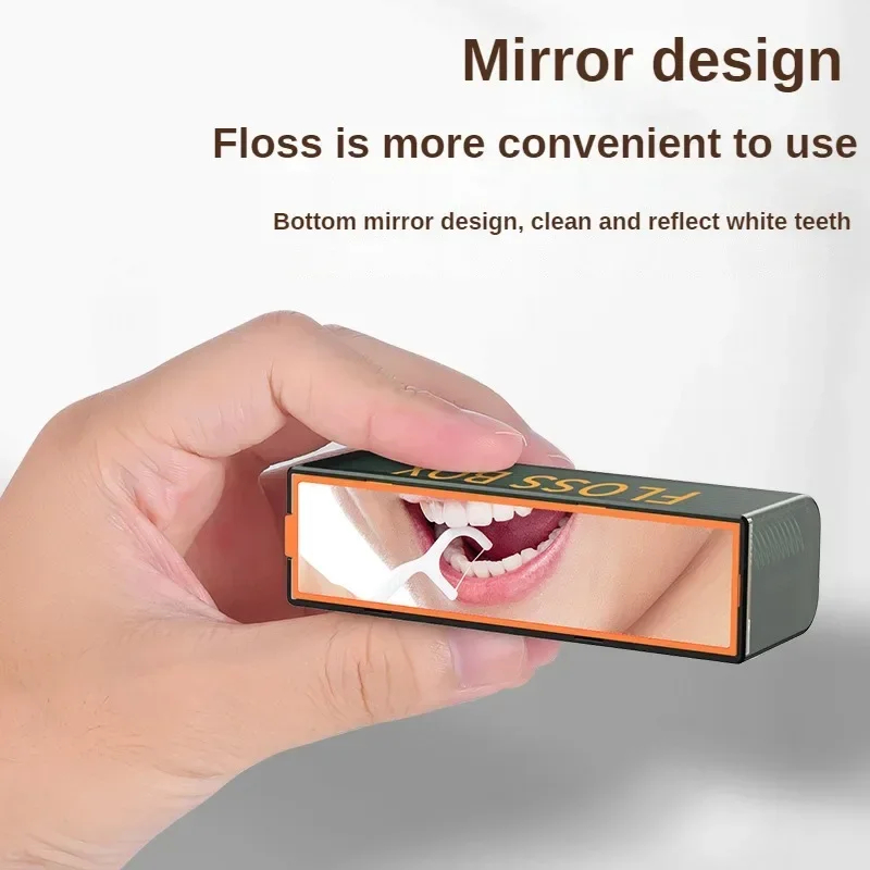 (Local Shipment) Automatic Dental Floss Storage Box Portable Mirror ...