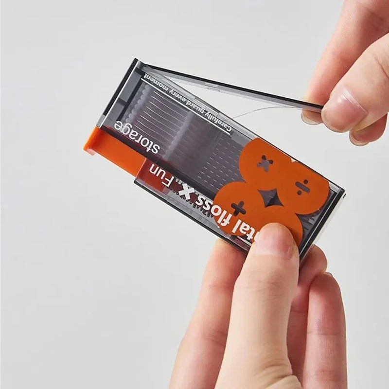 (Local Shipment) Automatic Dental Floss Storage Box Portable Mirror ...