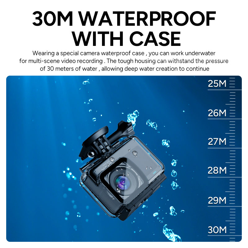 SJCAM SJ11 4K Action Camera, 5M Waterproof Underwater, Motorcycle ...