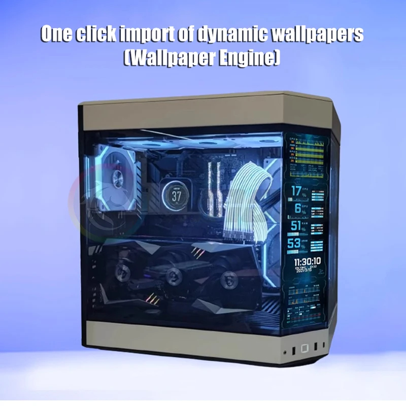 Professional Secondary Screen For HYTE Y60 Side Panel Display 12.6-inch ...