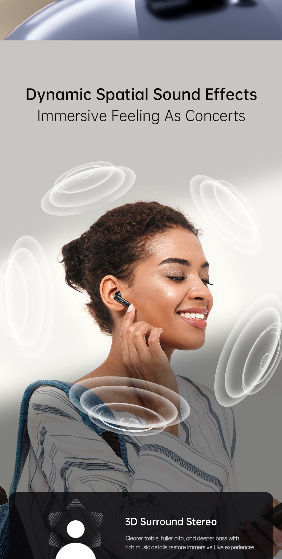 Awei TP97 Touch Screen Earphone Bluetooth Wireless Earbud Heavy Bass ...