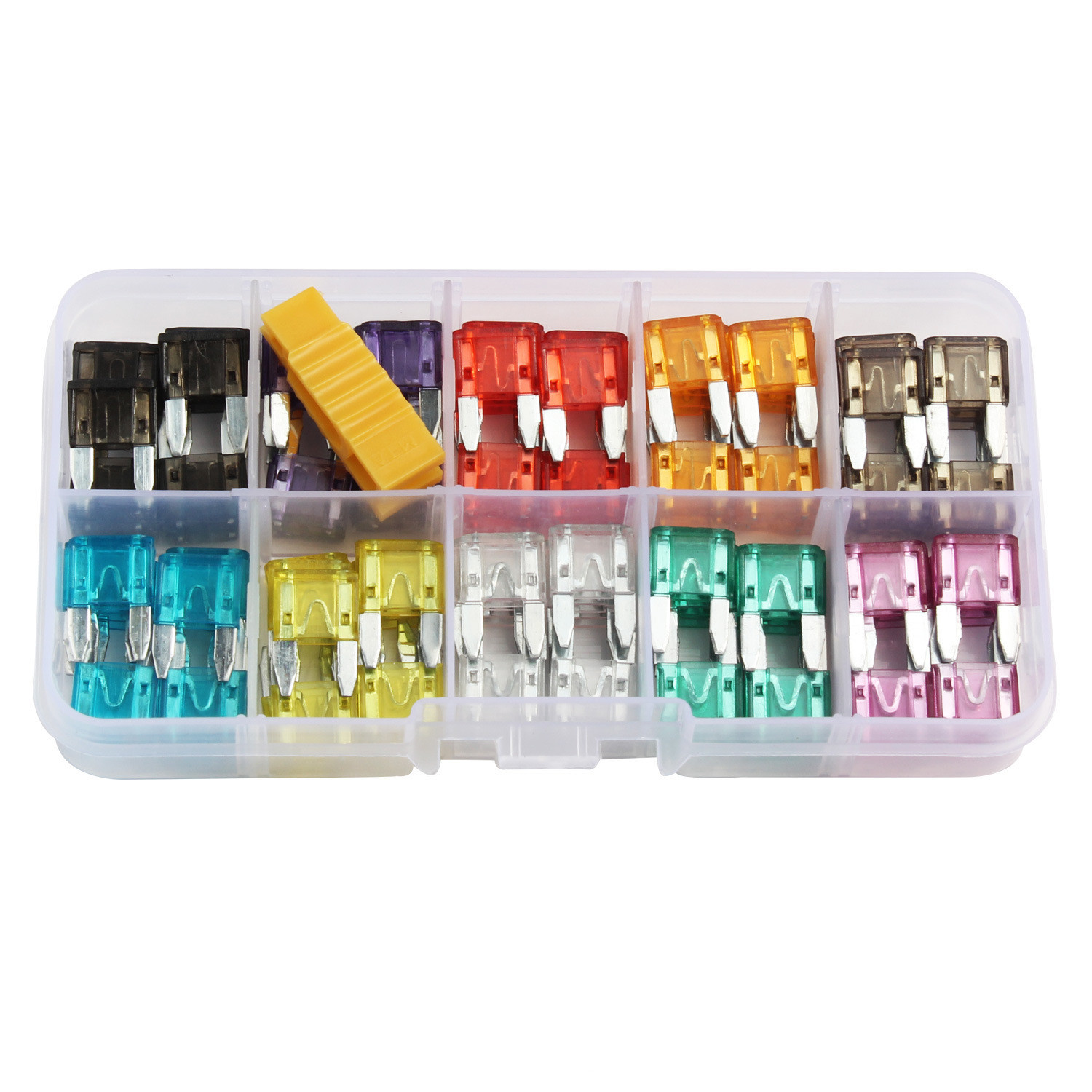 100/120PCS 32A Aluminum Small Car Fuses 6 Assorted Sizes with Clips 100 ...