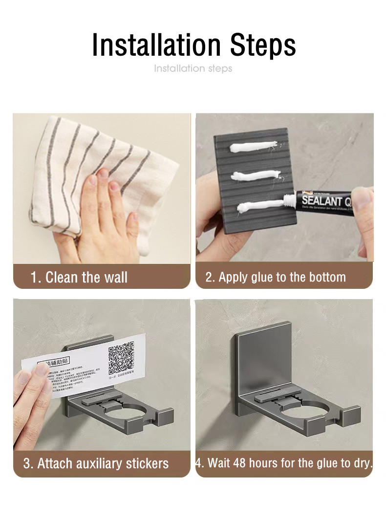 [FUN] Shower Gel Shelf Perforation-Free Detergent Hanger Bathroom ...