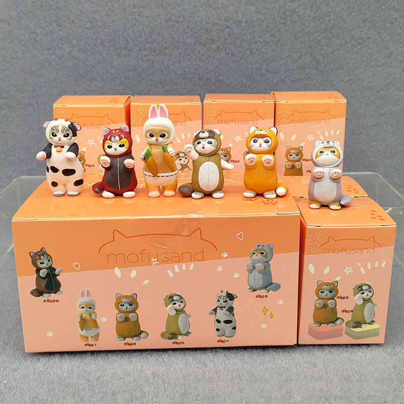 18 Style With Box Cartoon Anime Mofusand Shark Cat Frying Shrimp Tiger ...