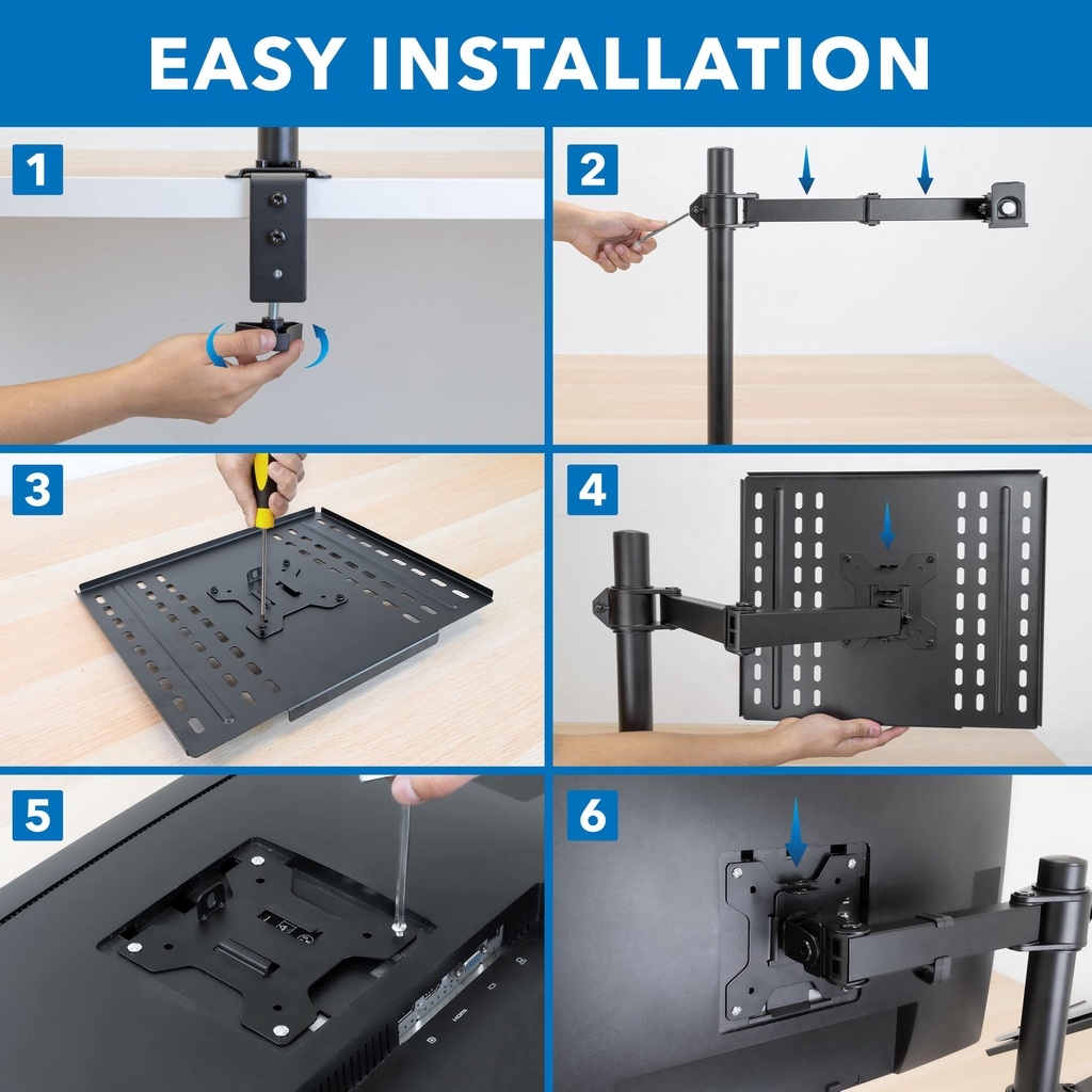 Monitor stand Arm Dual Double Laptop Monitor Arm 10 - 32 inch TV Mount ...