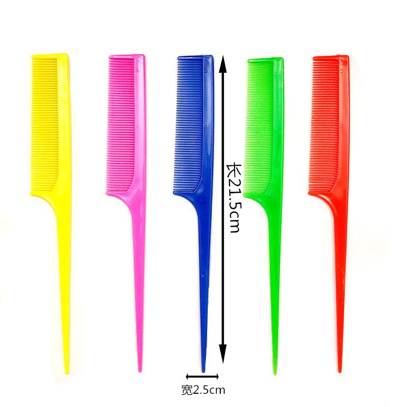 Dense Comb Straight Hair Comb Professional Makeup Plastic Pointed Tail ...