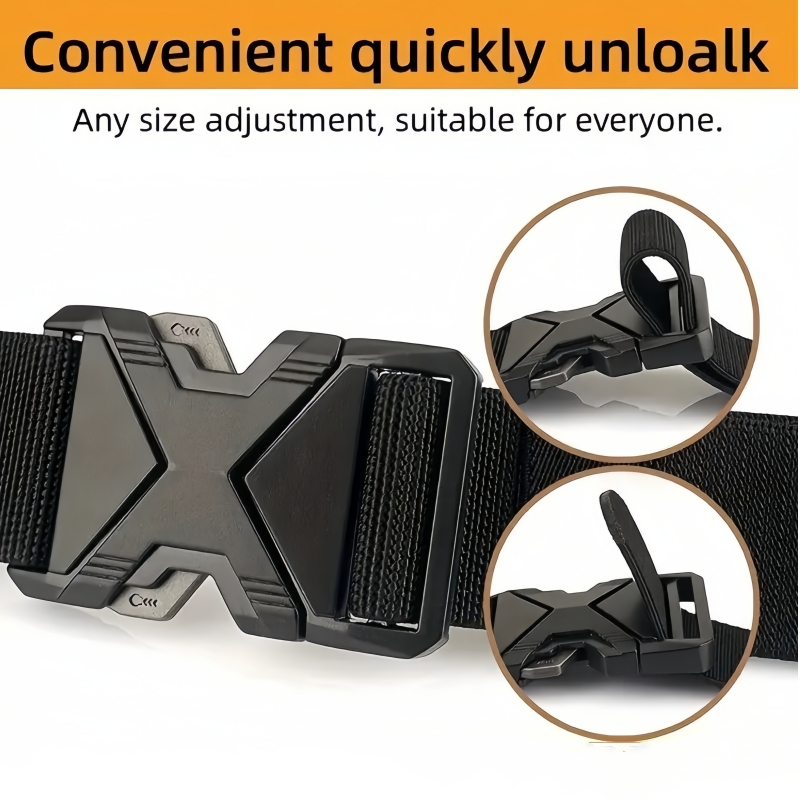 Quick-Release Tactical Belt for Men Auto Lock Buckle for Outdoor/Hiking ...