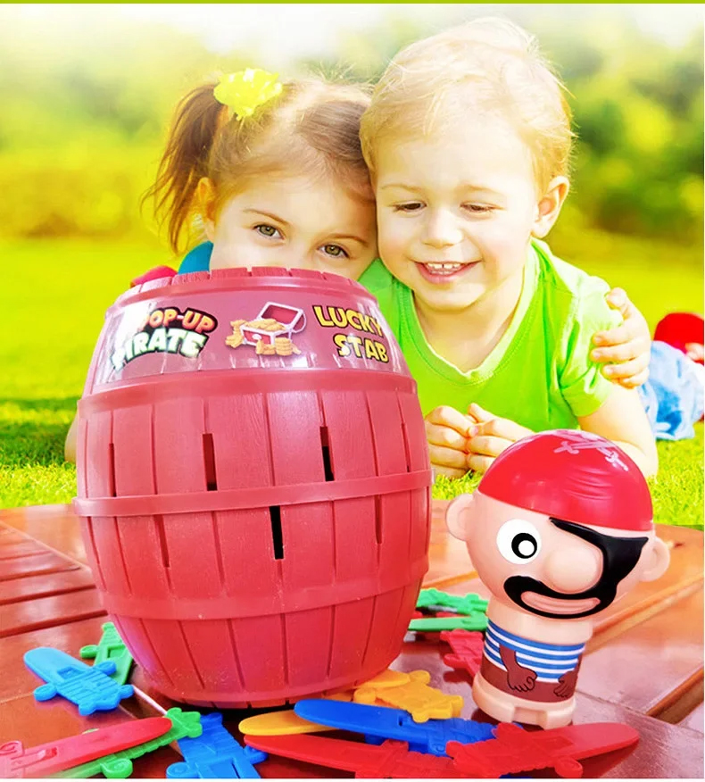 Pirate Barrel Interaction Toys Lucky Game Jumping Pirates Bucket Sword ...
