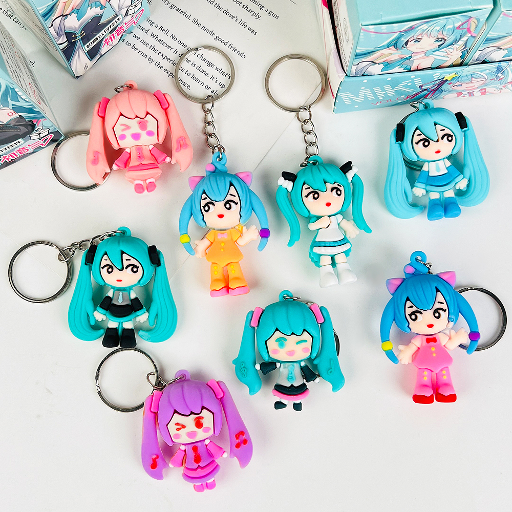 24pcs Hatsune miku Blind Box Keychain Surprise Doll Cute Cartoon Anime ...