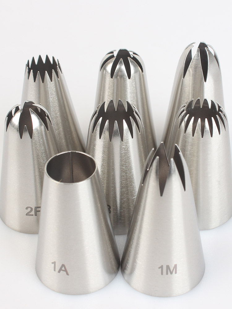 Medium commonly used decorating nozzle 8-piece set combination ...