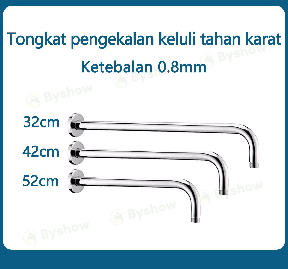 【Byshow】🔥Malaysia In Stock🔥Stainless Steel Rainfall Shower Head water ...