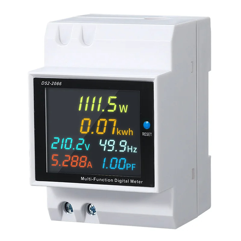 6 IN 1 AC Monitor KWH Electric Energy Frequency Meter 110V 220V 380V ...