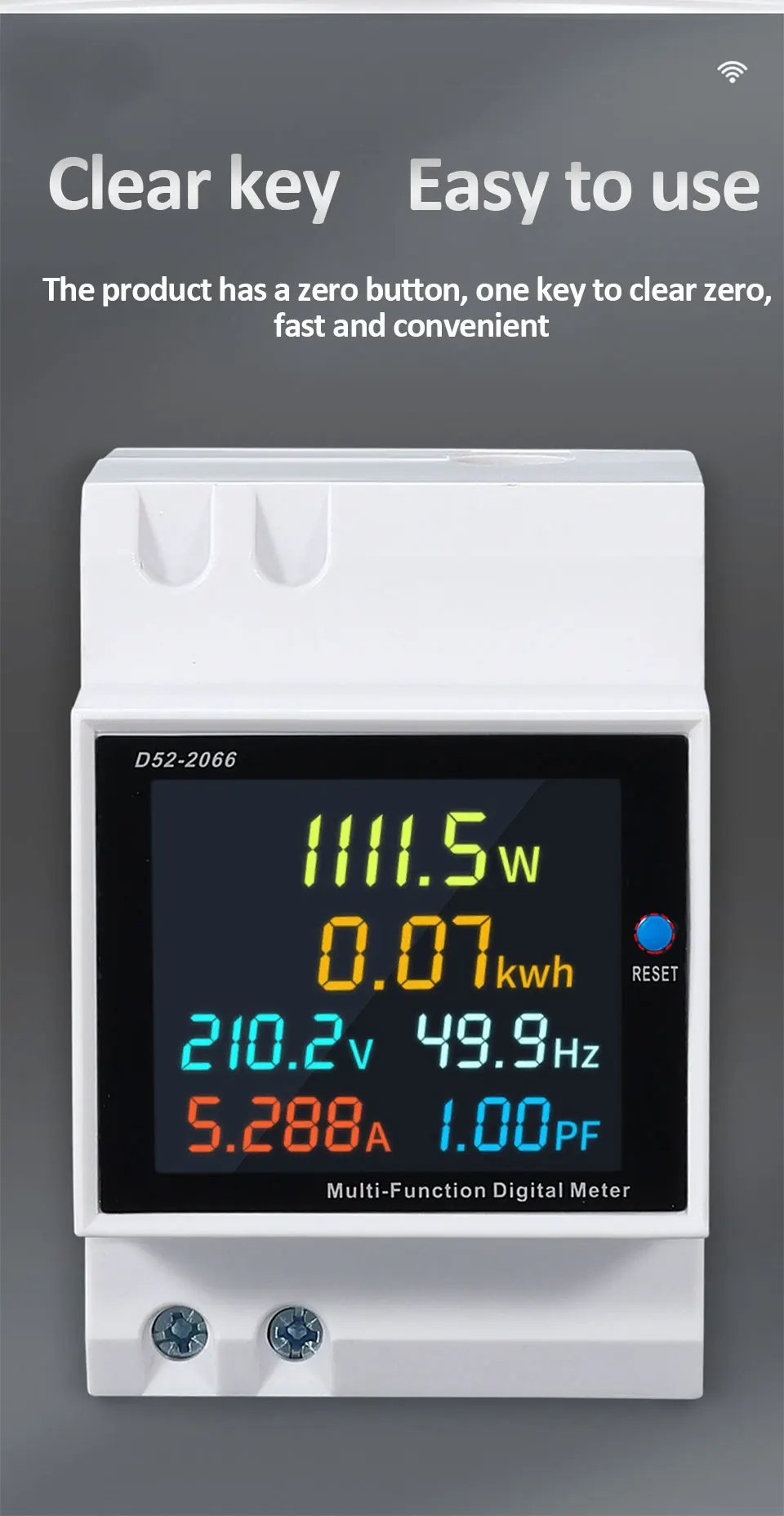 6 IN 1 AC Monitor KWH Electric Energy Frequency Meter 110V 220V 380V ...
