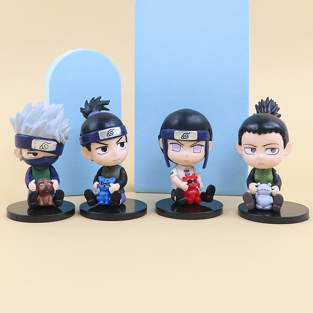 6Pcs/Set 6-8cm Anime Naruto Bijuu Pet Sasuke Uzumaki Naruto Haruno ...