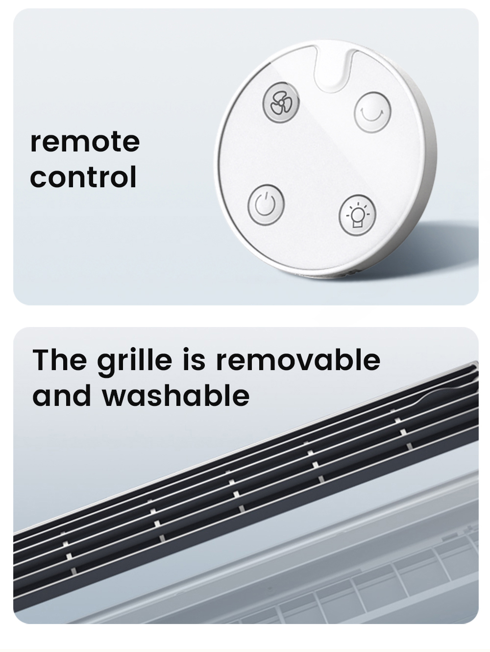 Edon E868 Wall-Mounted Air Cooling Fan 20W Power Rechargeable Portable ...