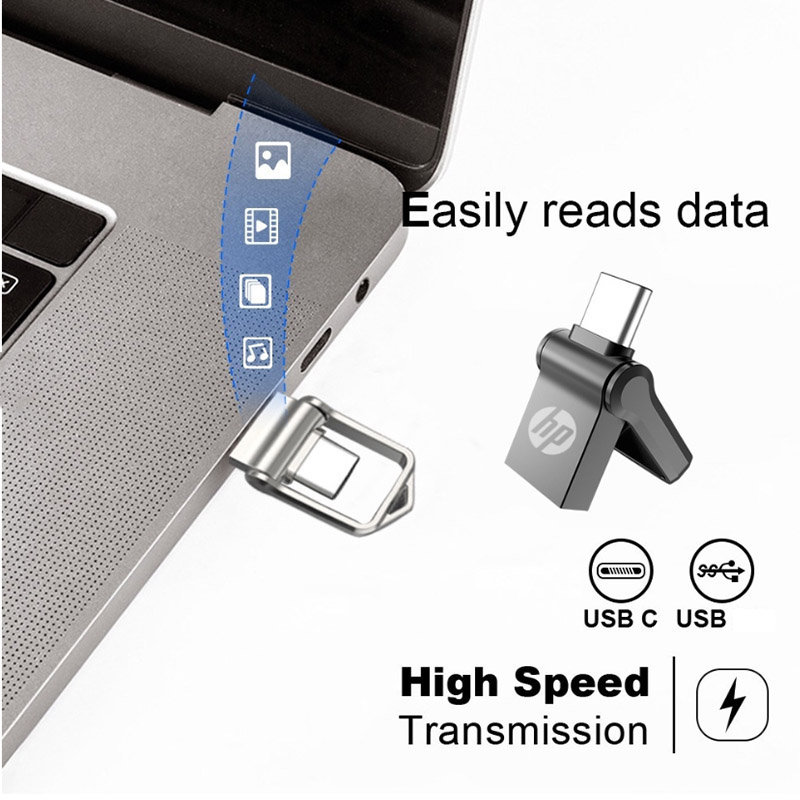 Hp TYPE-C Two-in-One Flash Driver 2TB 1TB 512GB 256GB 128GB OTG Pen ...