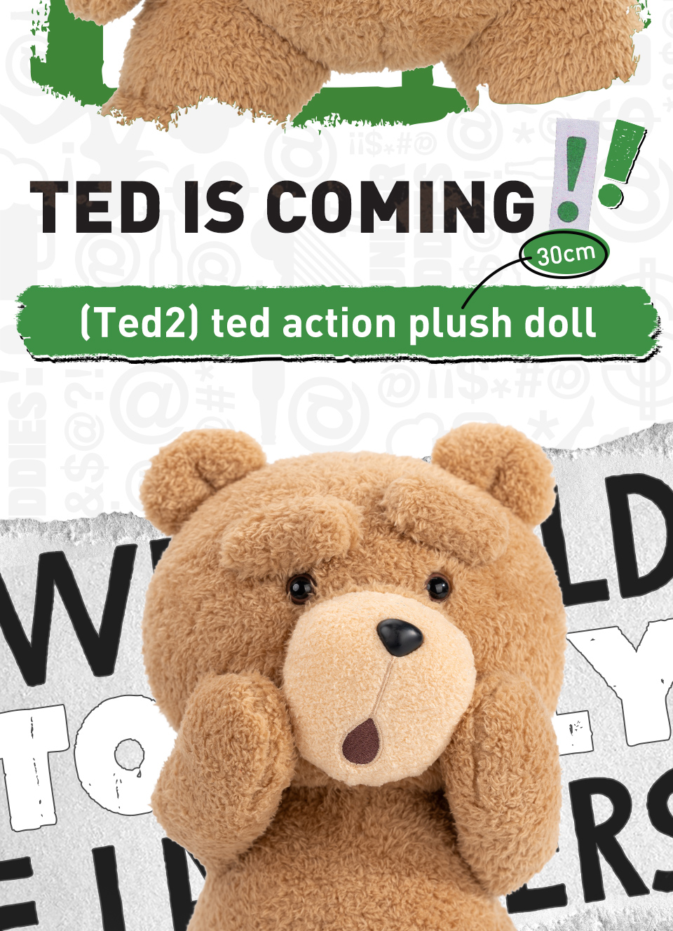 POP MART (Ted2) ted action plush doll | Shopee Malaysia