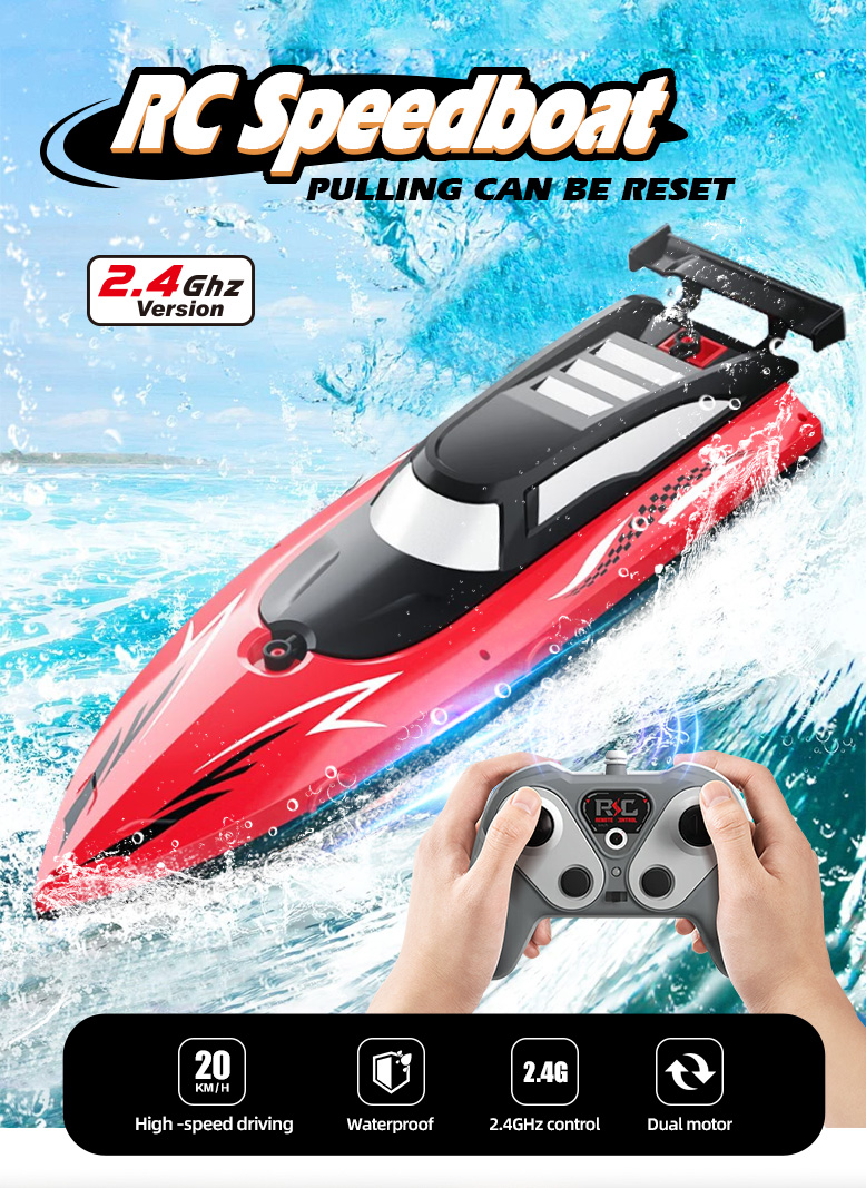 Remote Control Boat Toy Medium High-Speed Speedboat Sailing Boat Model ...
