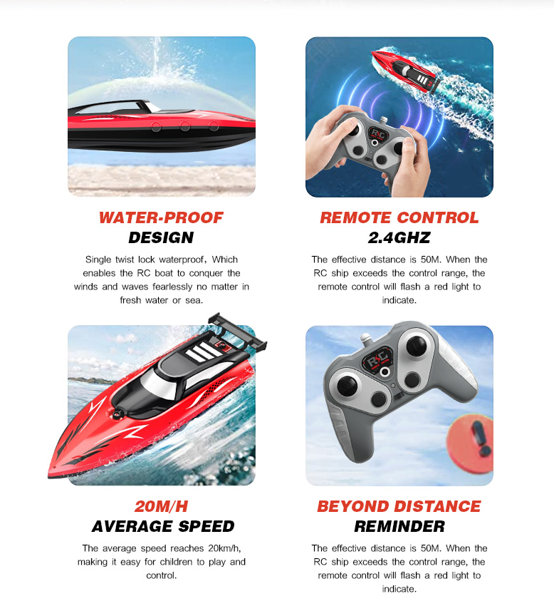 Remote Control Boat Toy Medium High-Speed Speedboat Sailing Boat Model ...