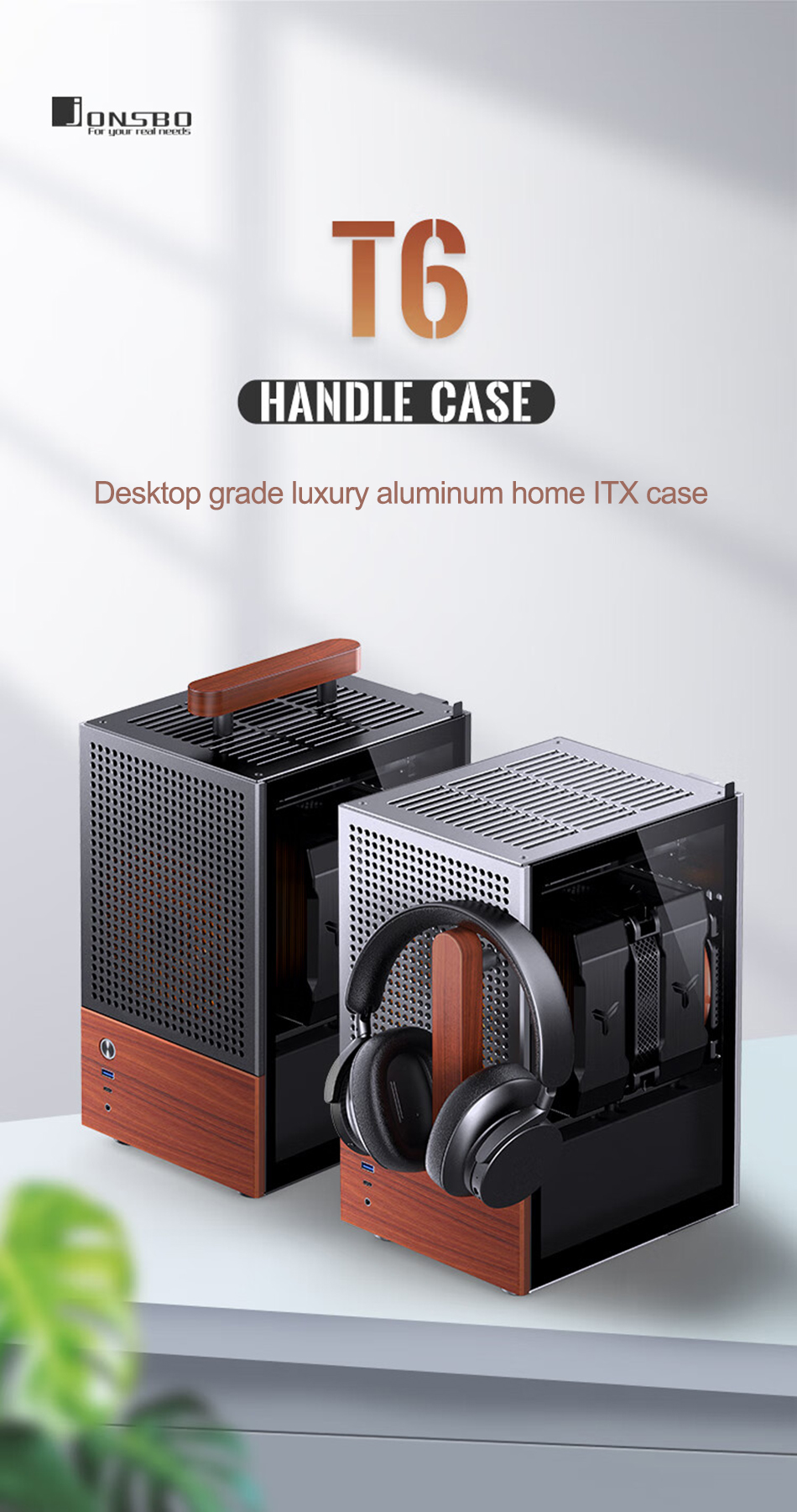 JONSBO T6 ITX Handle Case 3mm Aluminum Alloy Shell Type-C Interface ...