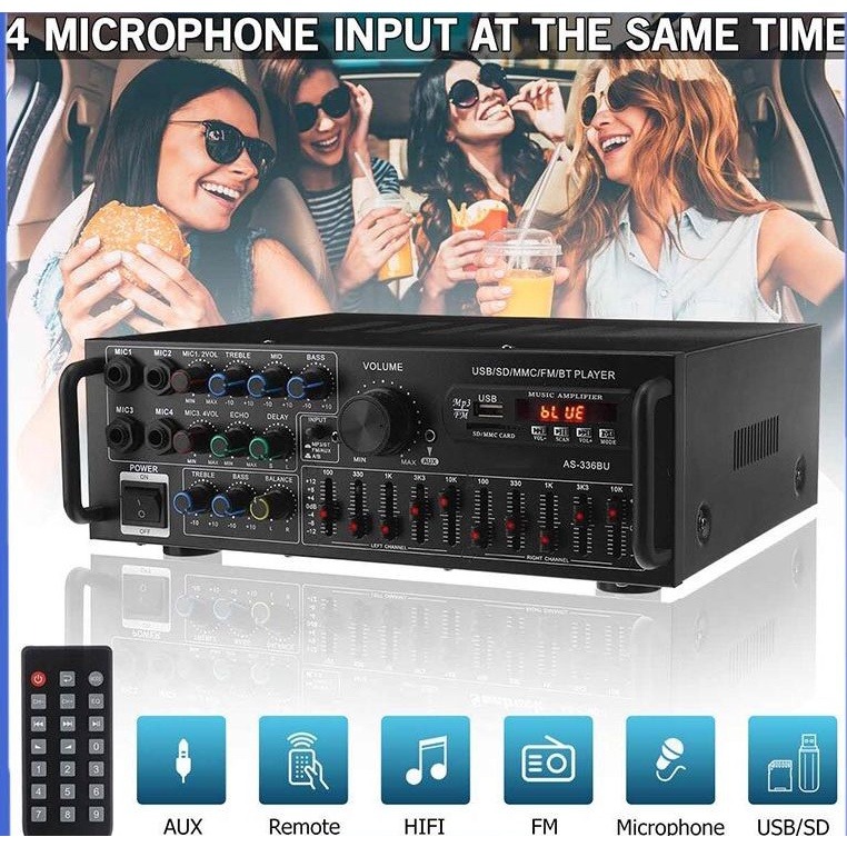 5000w sunbuck bluetooth mixer audio speaker mixer Stereo amplifier home ...