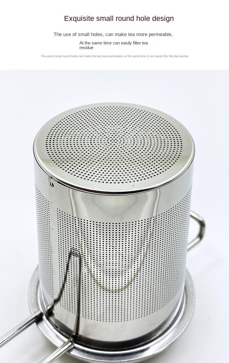 A Set Stainless Steel Mesh Tea Infuser With Lid Reusable Cup Strainer ...