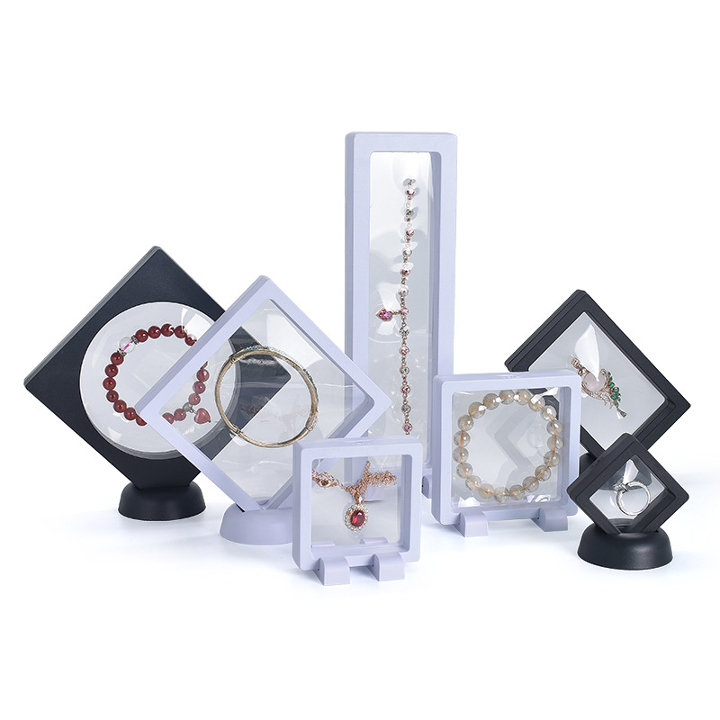 Transparent 3D Floating Display Frame, Jewelry Bag Display Case with ...