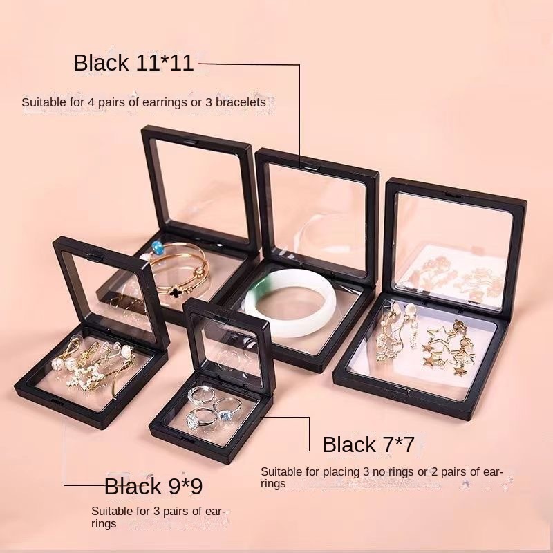 Transparent 3D Floating Display Frame, Jewelry Bag Display Case with ...