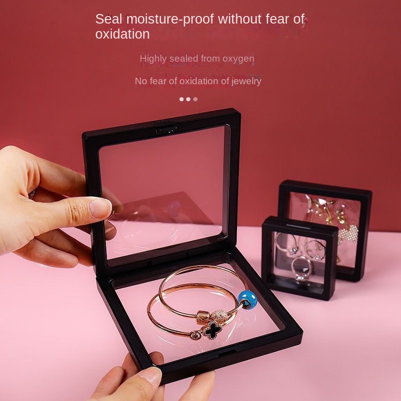 Transparent 3D Floating Display Frame, Jewelry Bag Display Case with ...