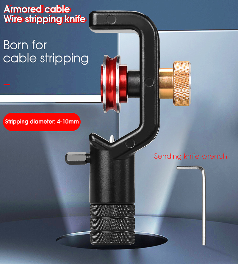 Armored cable stripper longitudinal transverse cable opener ...