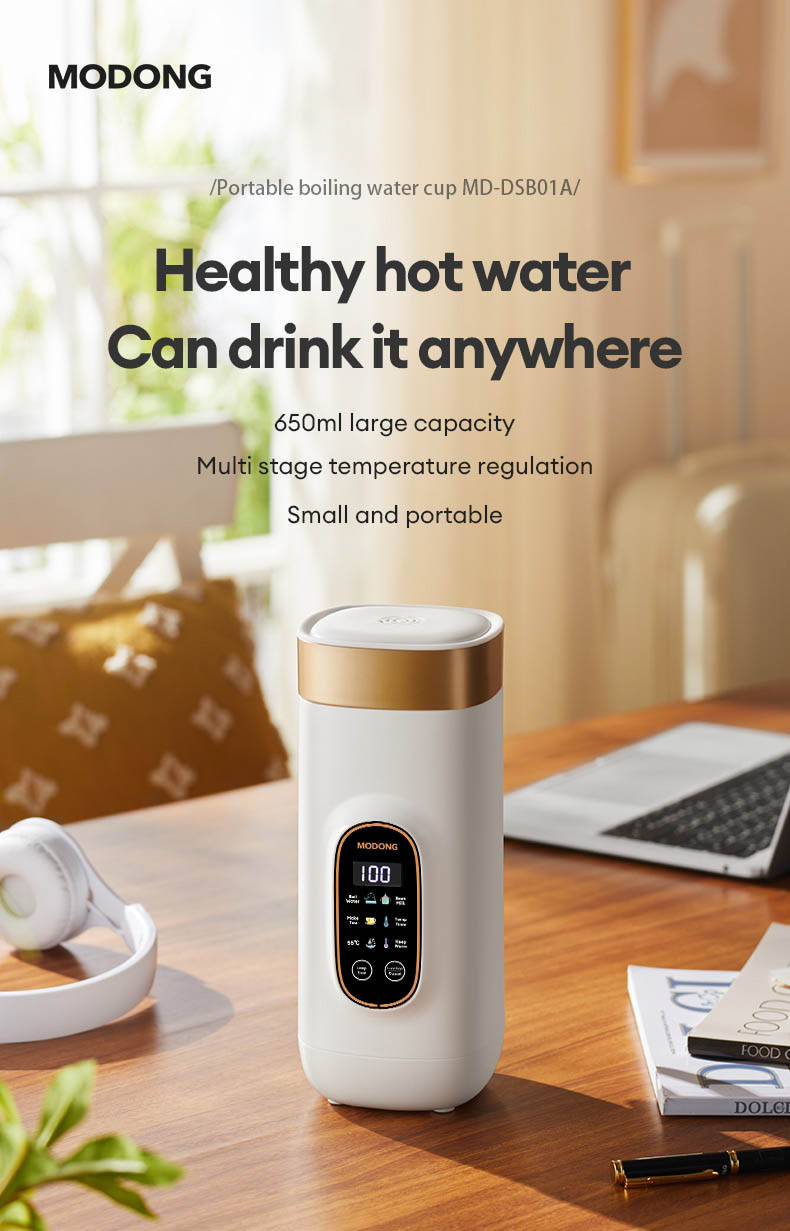 MODONG 650ml Portable Electric Kettle Travel 316 Heater Kettle ...